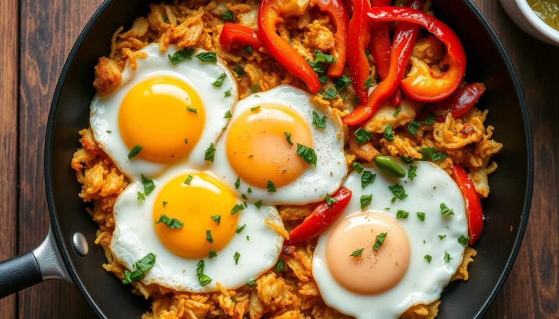 Crispy Hash and Eggs Breakfast Skillet Recipe