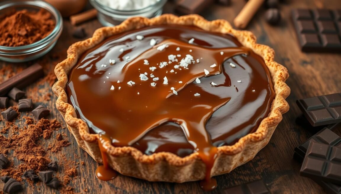 Gooey Caramel Chocolate Pie Recipe | Easy Dessert