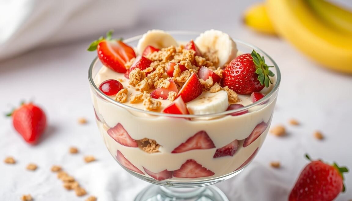 Strawberry Crunch Banana Pudding Recipe | Easy Dessert