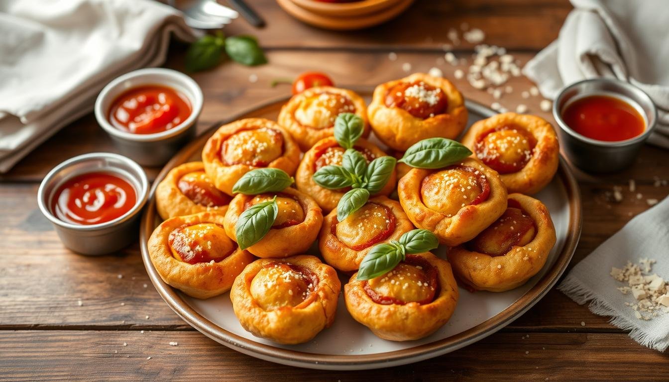 Easy Pepperoni Basil Tomato Puffs Recipe | Party Appetizer