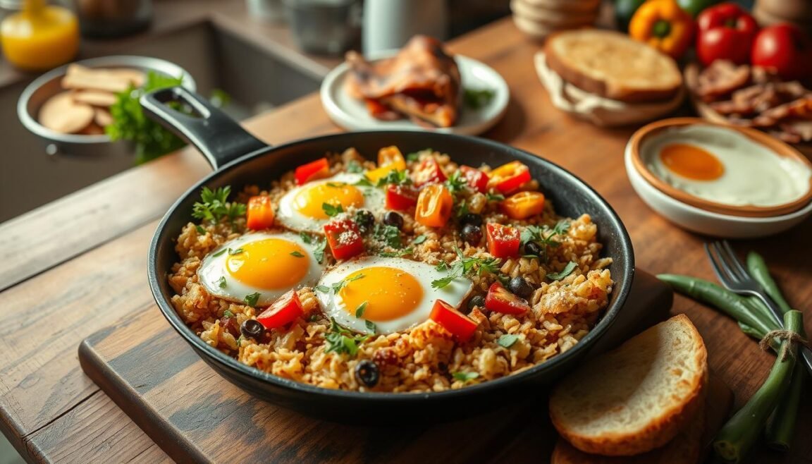 Crispy Hash and Eggs Breakfast Skillet Recipe