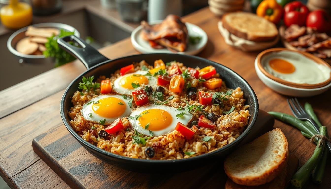Crispy Hash and Eggs Breakfast Skillet Recipe